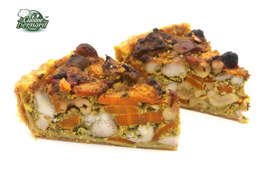 Tarte poulet coco carottes - La cuisine de Bernard
