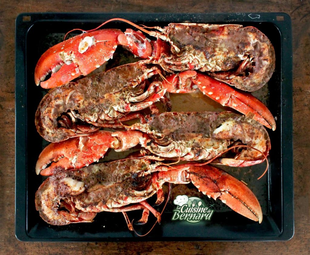 Homards grillés et flambés - La cuisine de Bernard