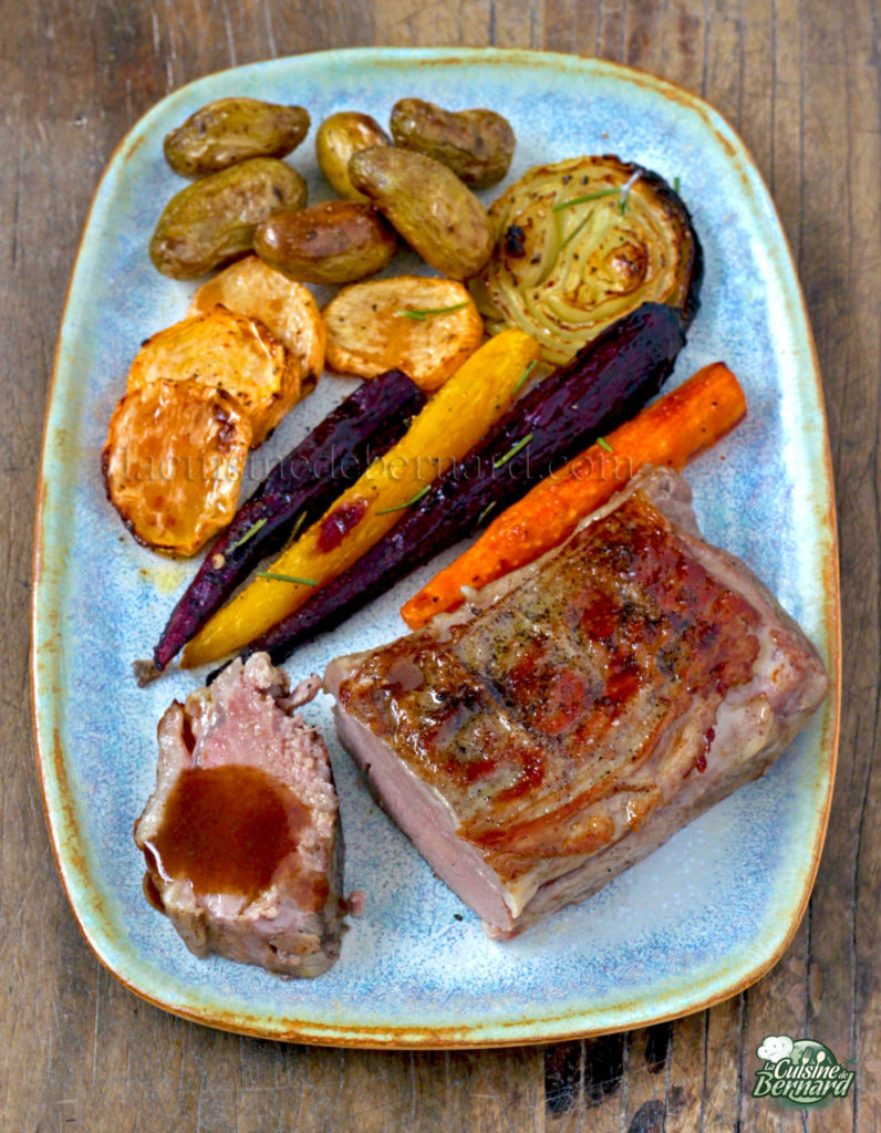 Slow-cooked lamb and grilled vegetables - La cuisine de Bernard